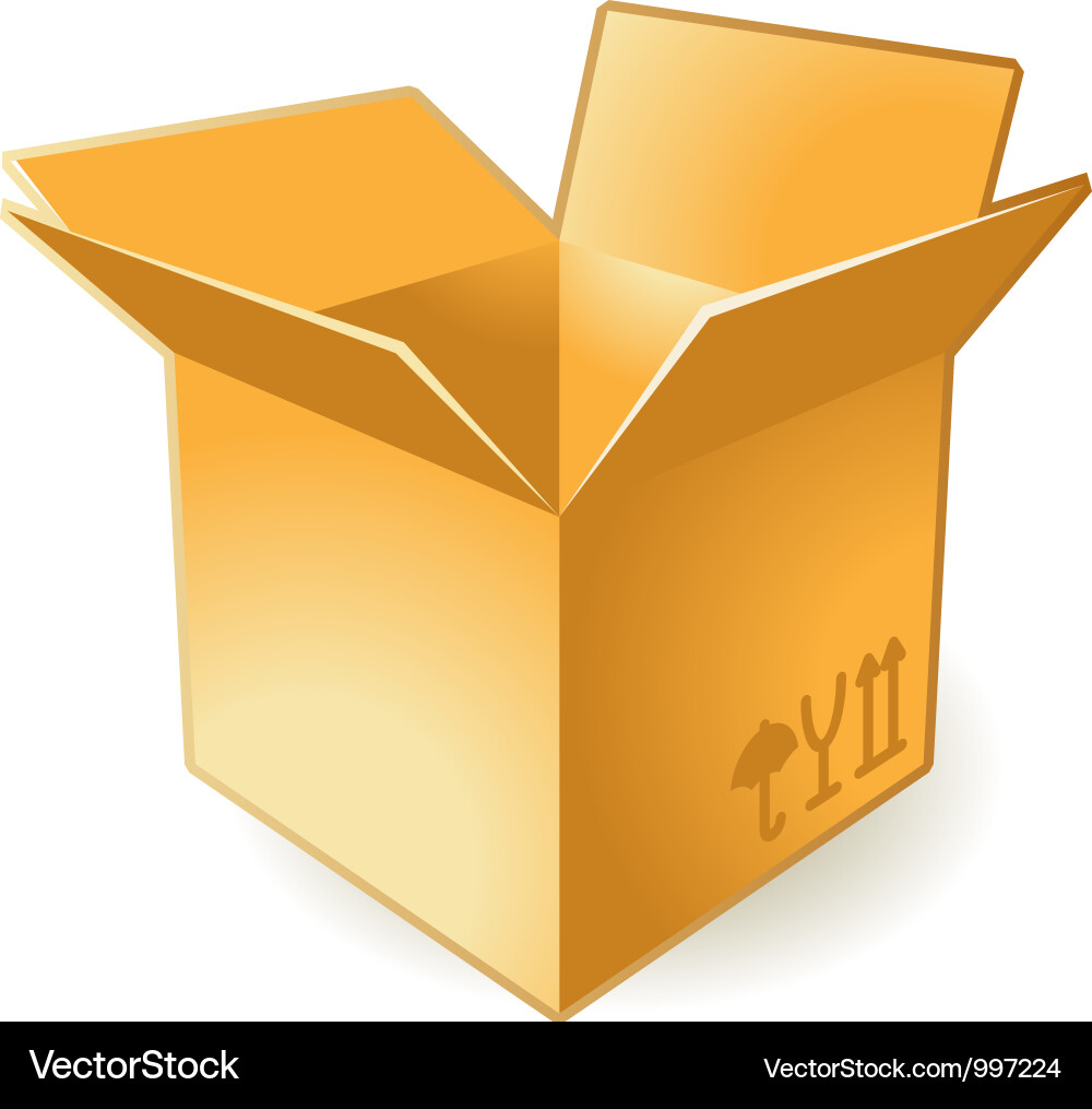 Icon of box Royalty Free Vector Image - VectorStock