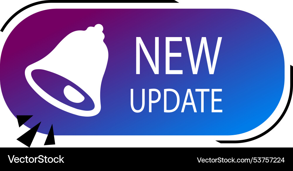 New update bell2 Royalty Free Vector Image - VectorStock