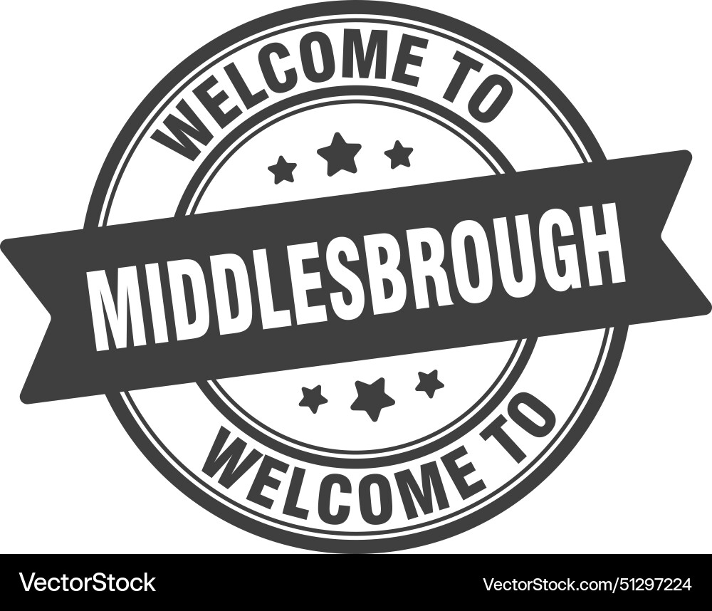 Welcome to middlesbrough stamp middlesbrough Vector Image