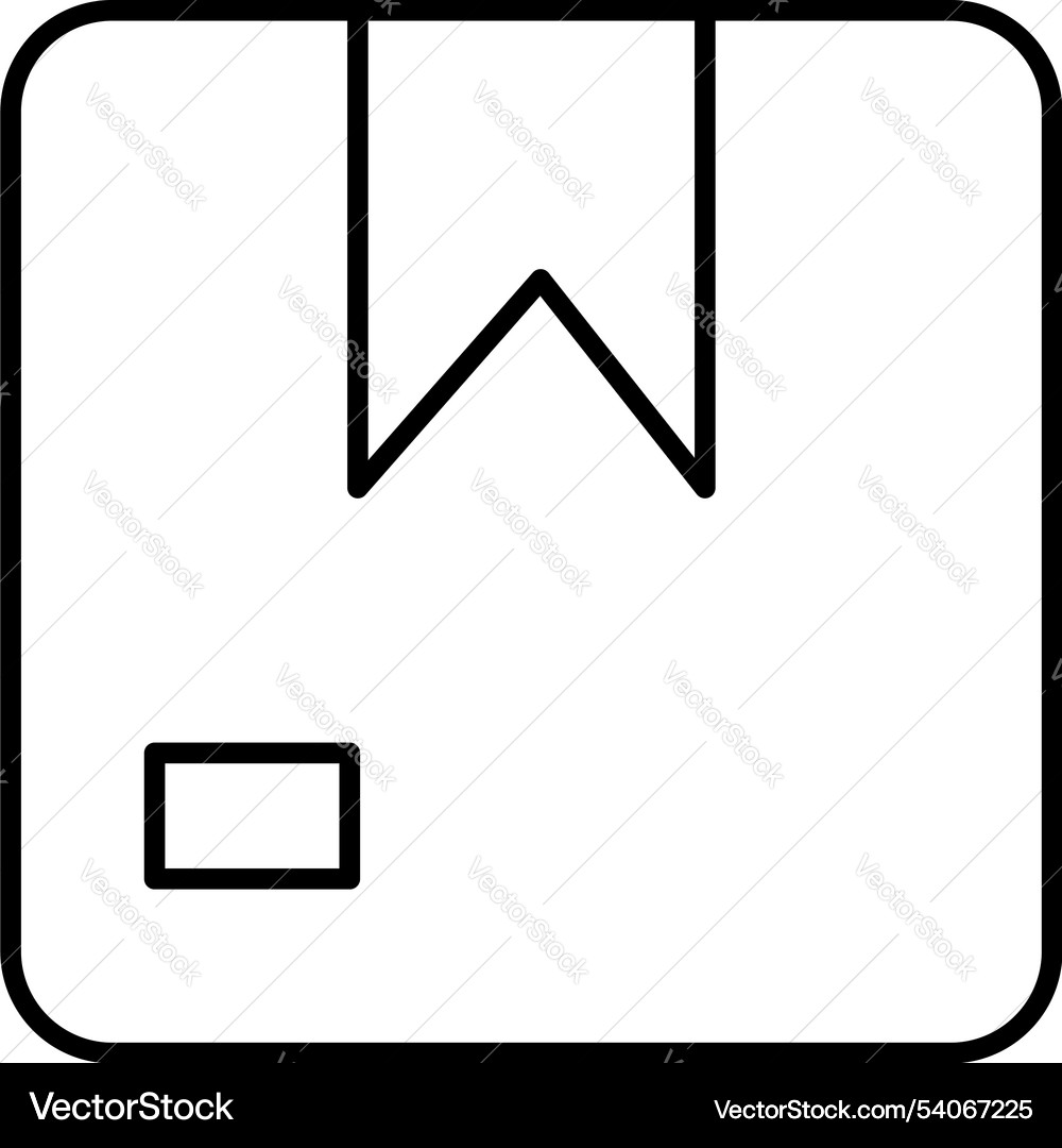 Box line icon design Royalty Free Vector Image
