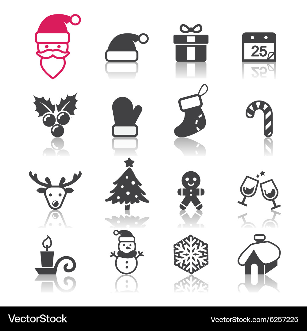 Christmas icon Royalty Free Vector Image - VectorStock