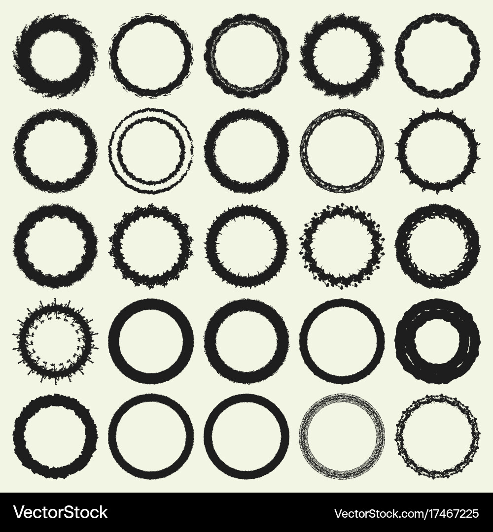 Circle frame set Royalty Free Vector Image - VectorStock