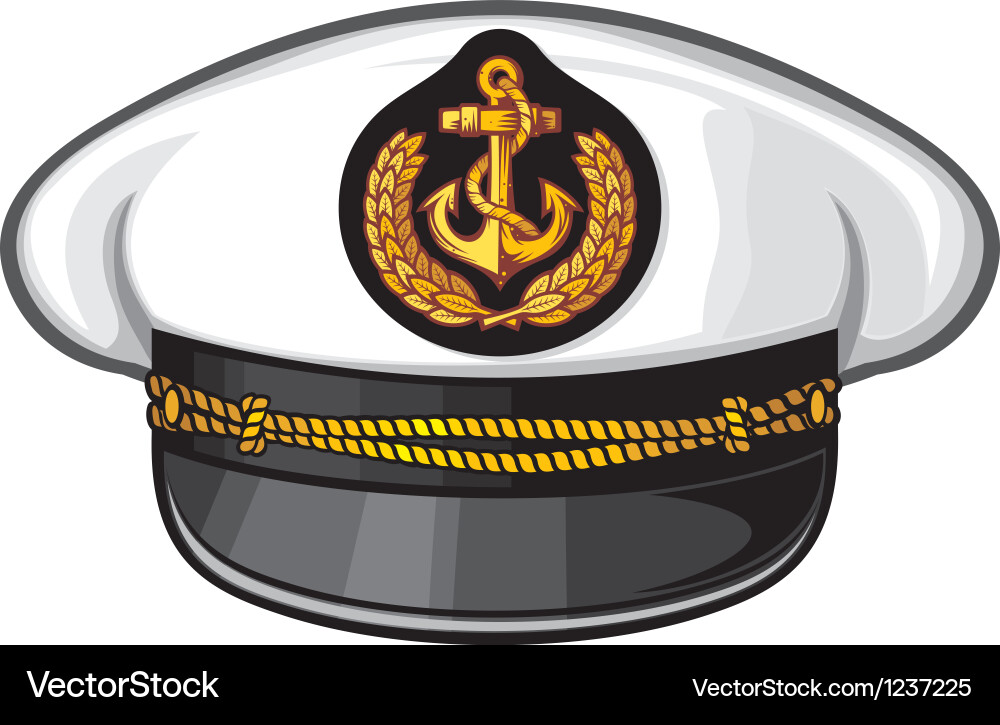 Nautical Captain's Hat Royalty Free Vector Image