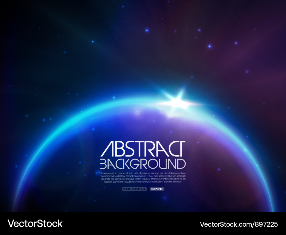 Stunning Globe in a Cosmic Space Royalty Free Vector Image