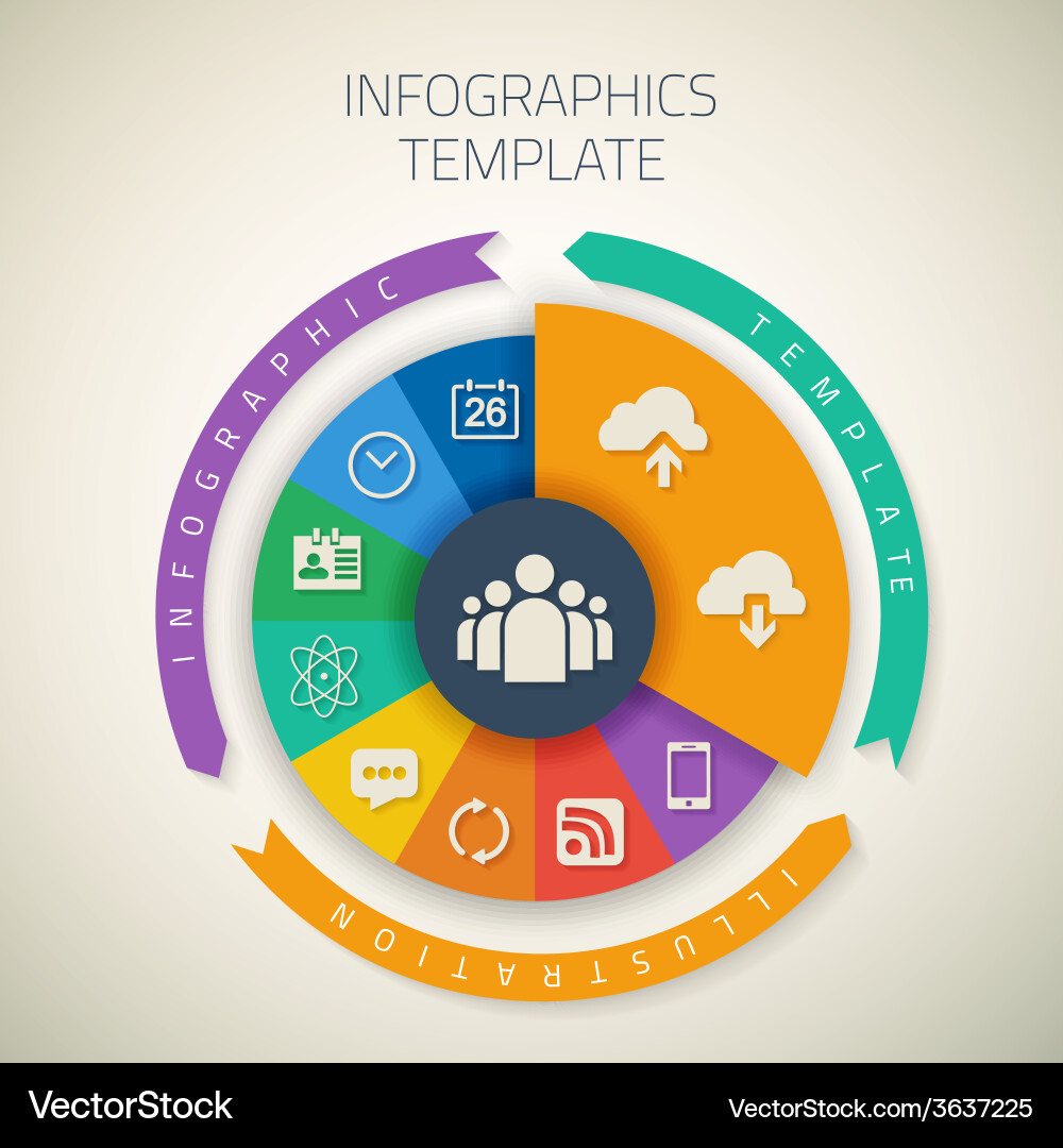 Web infographic timeline pie template layout Vector Image