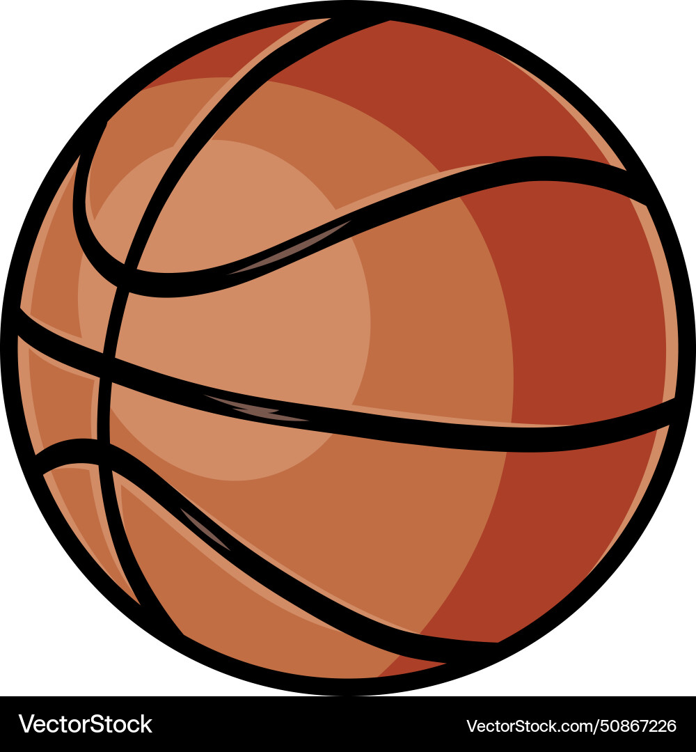 Basketball ball doodle drawing Royalty Free Vector Image