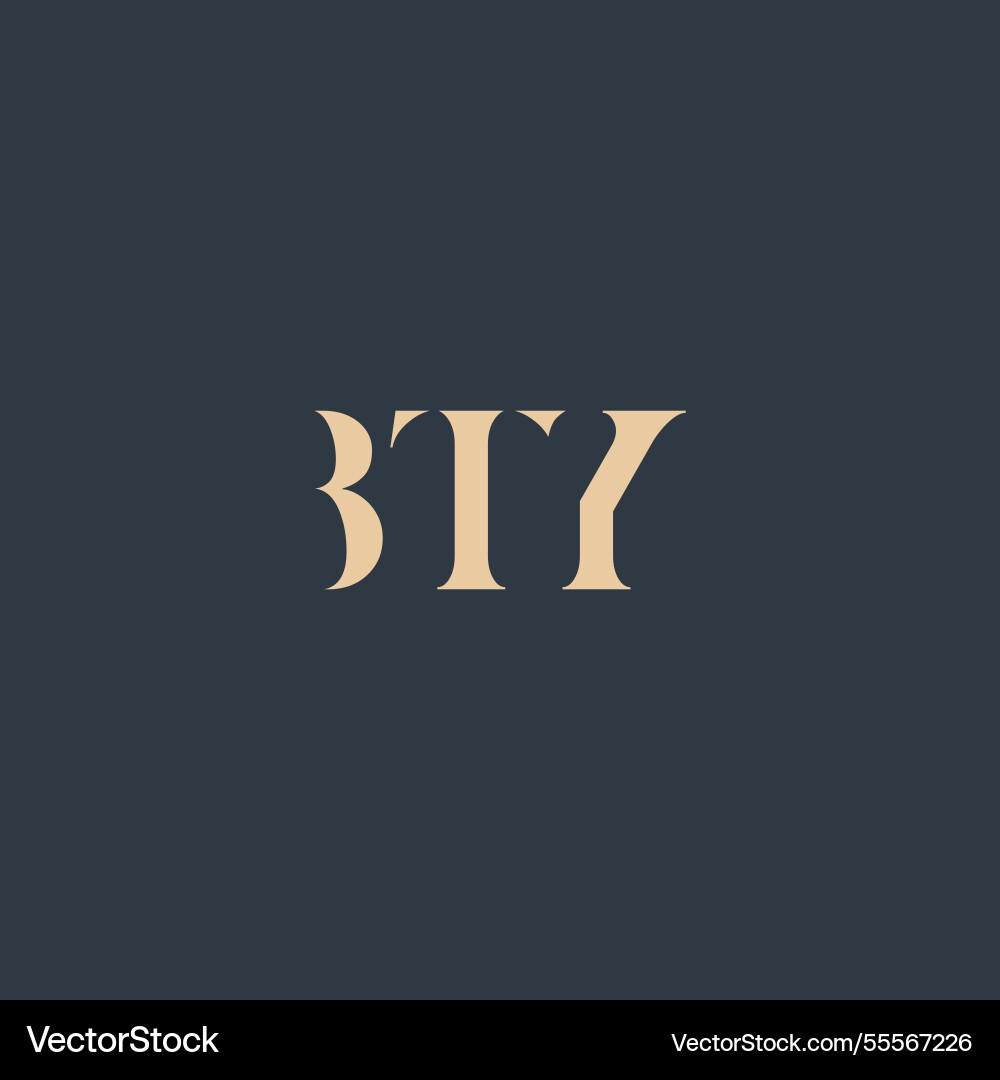 Bty abstract letter logo Royalty Free Vector Image