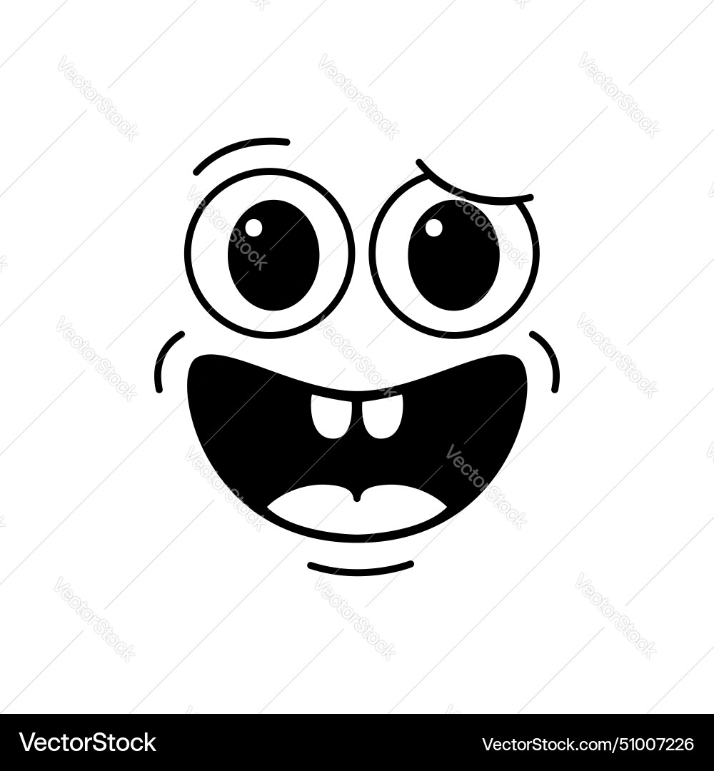 Cartoon Nervous Face