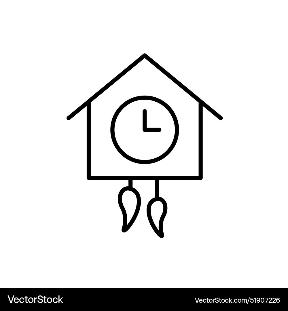 Cuckoo icon in thin line style graphic design Vector Image