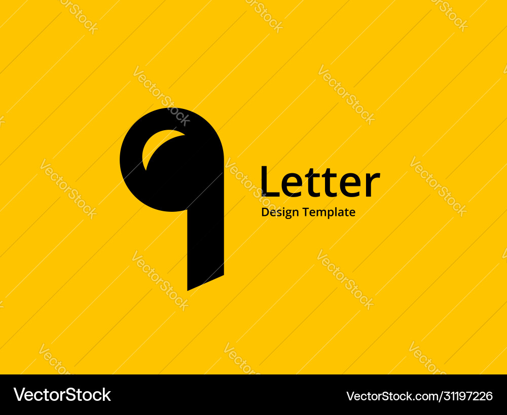 Letter q music logo icon design template elements Vector Image