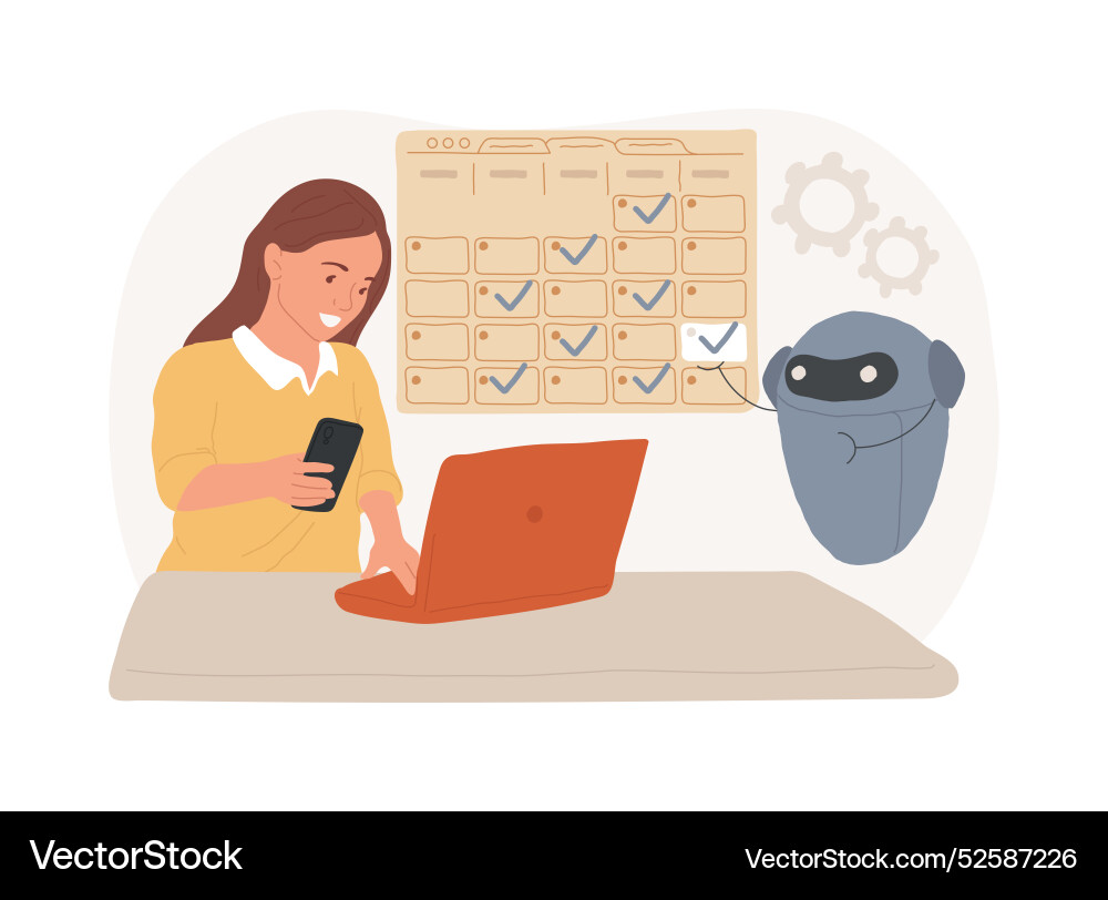 Scheduling systems isolated cartoon Royalty Free Vector