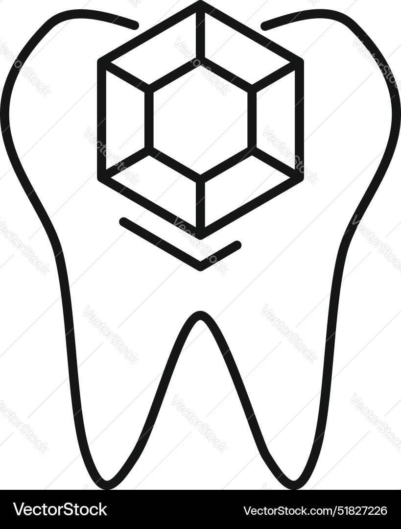 Tooth implant surgery showing artificial Vector Image