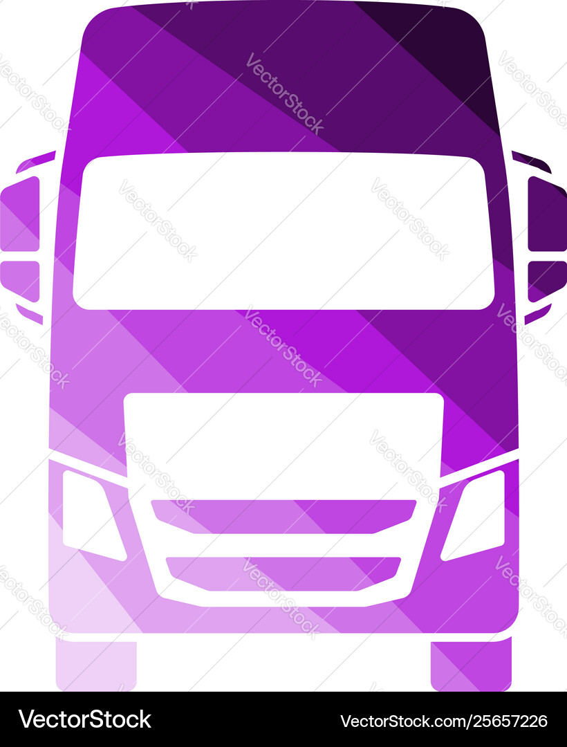 Truck icon front view Royalty Free Vector Image
