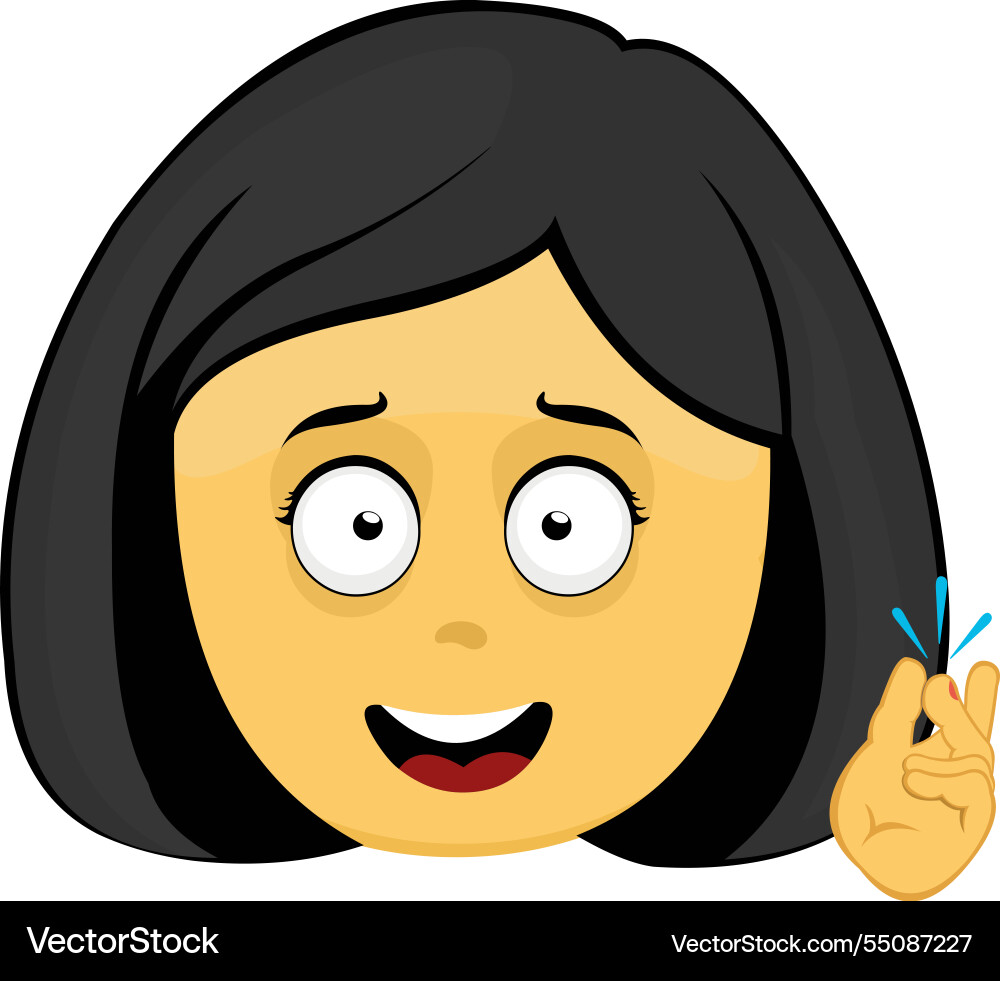 Emoji snap fingers hand Royalty Free Vector Image