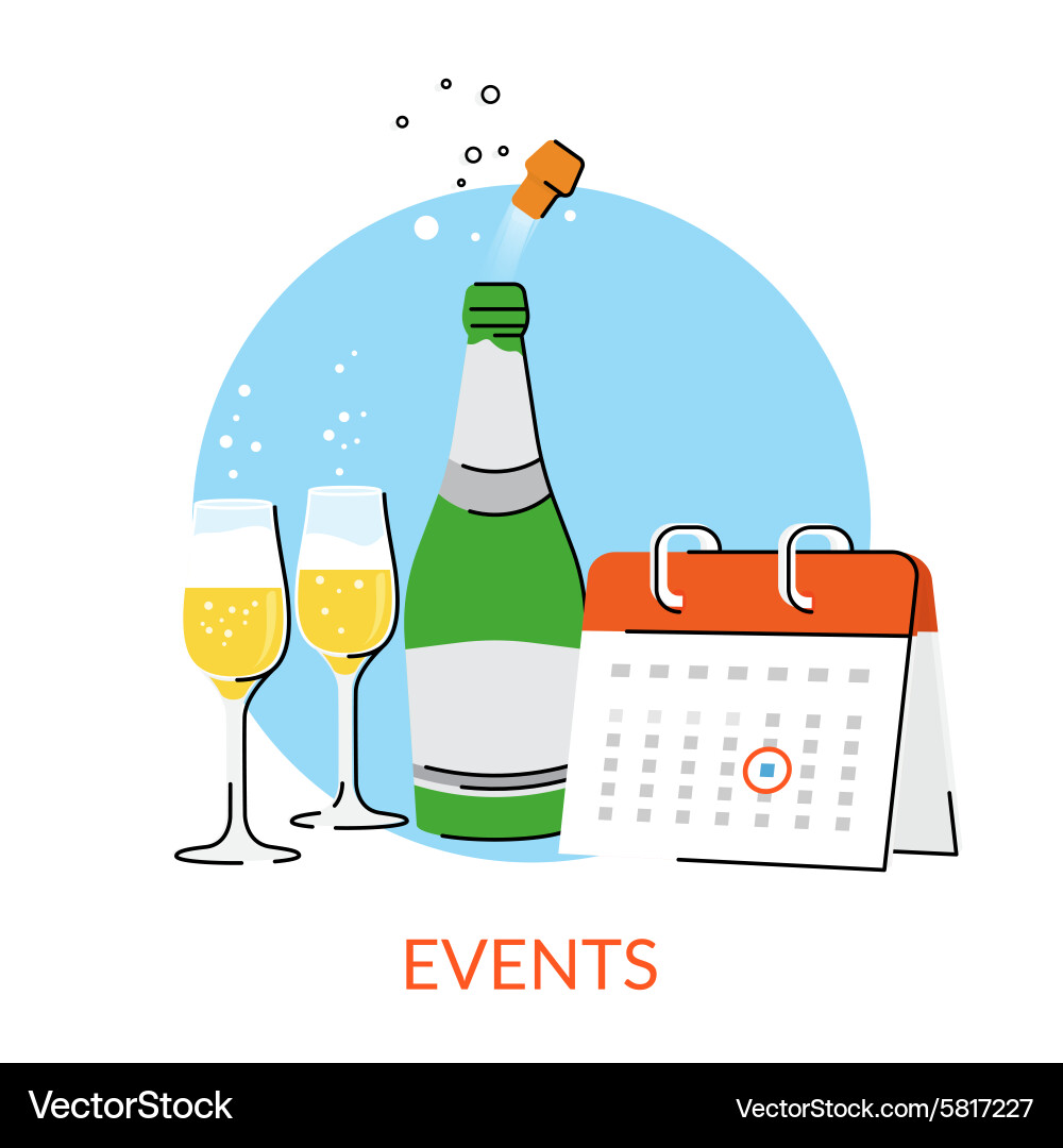 Events Royalty Free Vector Image - VectorStock