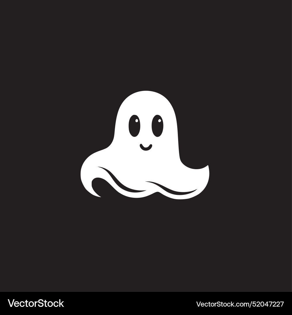 Ghost - minimalist and simple silhouette Vector Image