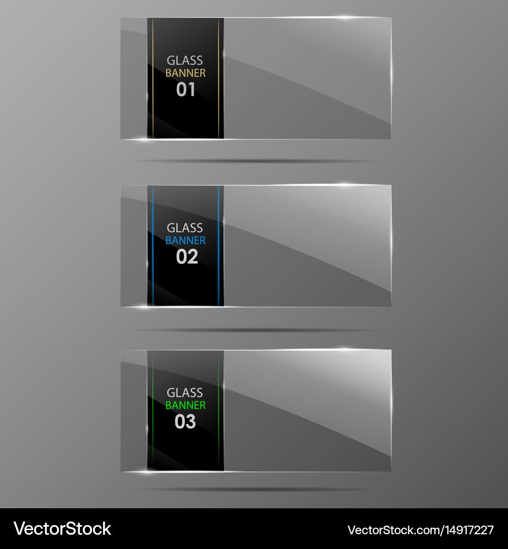 Glossy banners Royalty Free Vector Image - VectorStock