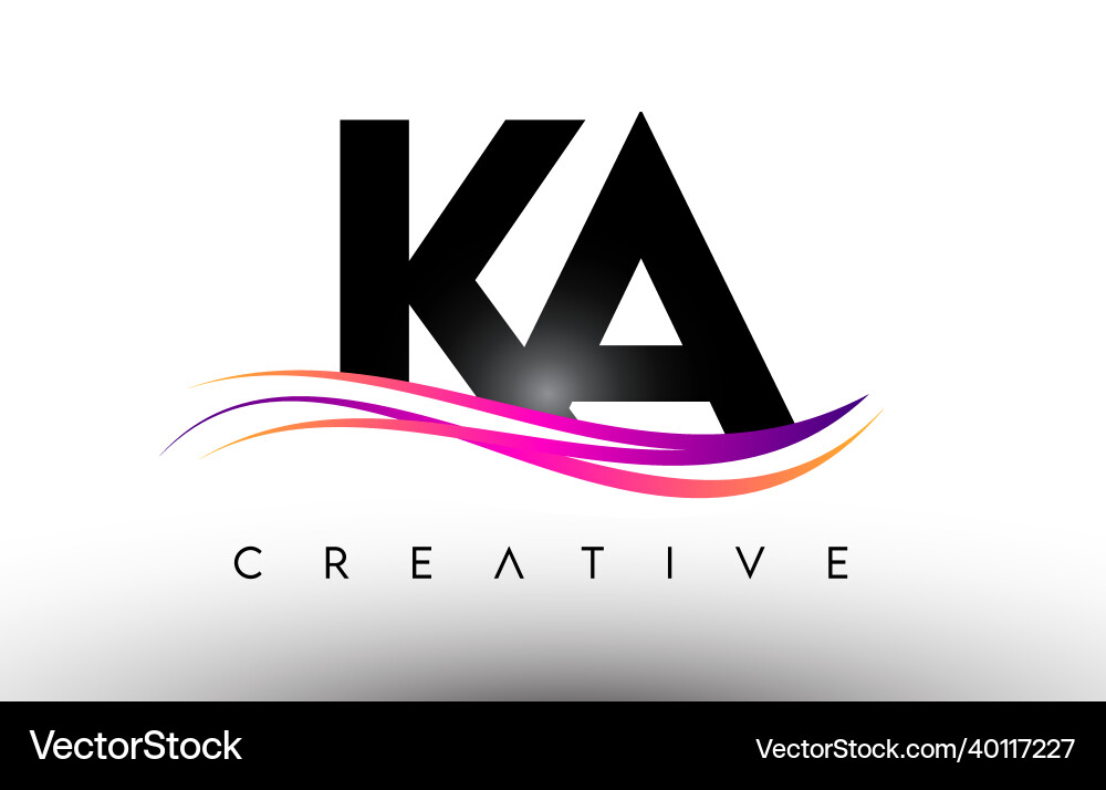Ka logo letter design icon letters Royalty Free Vector Image