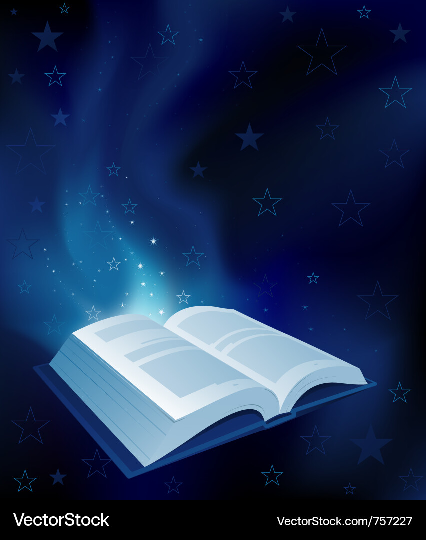 Magic book Royalty Free Vector Image - VectorStock