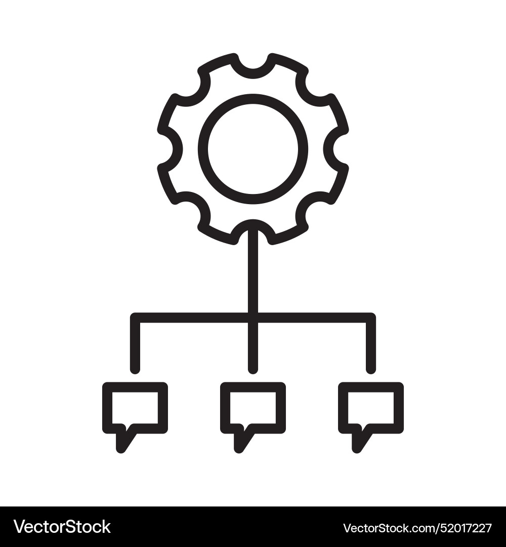 Nlp icon black line art Royalty Free Vector Image