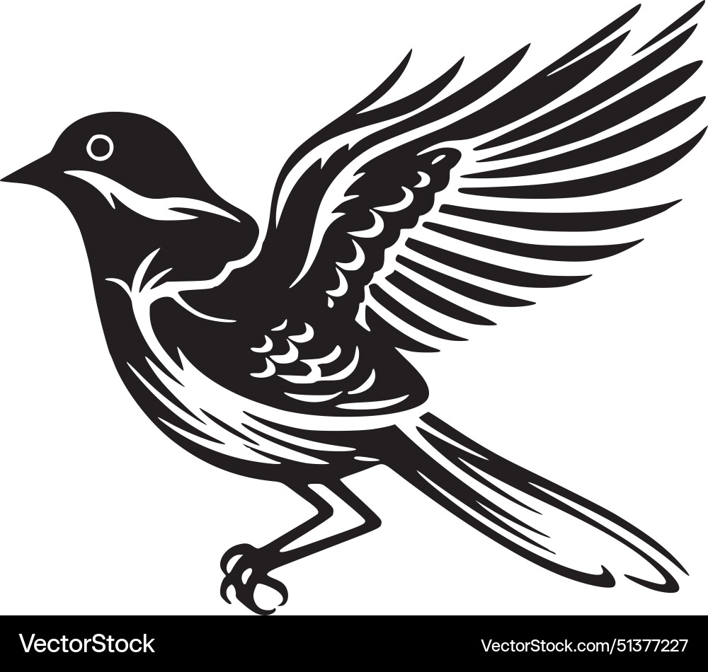 Sparrow - minimalist and simple silhouette Vector Image