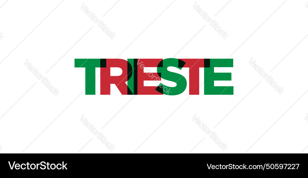 Trieste in the italia emblem design features Vector Image