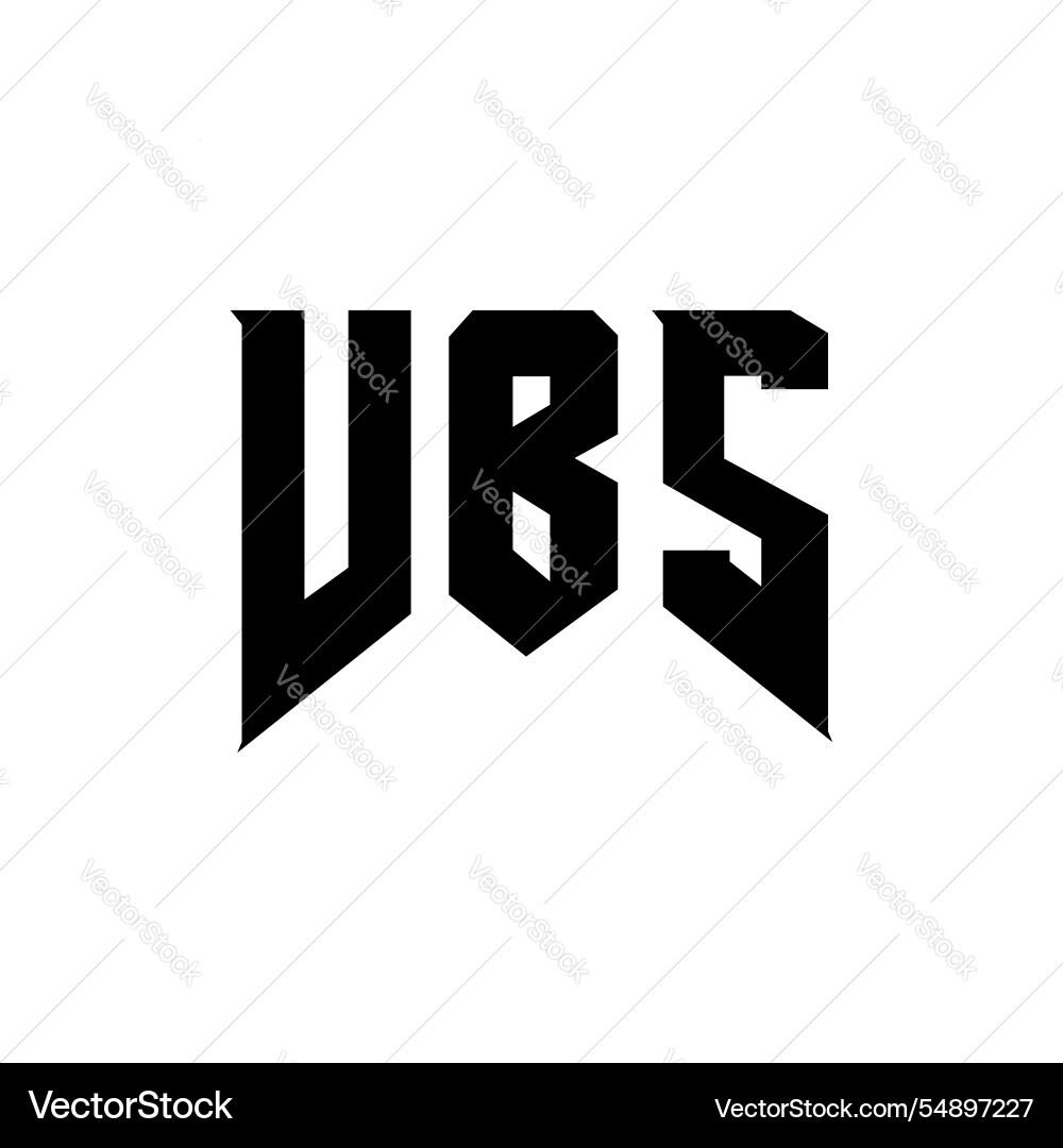 Vbs letter logo design for technology company Vector Image