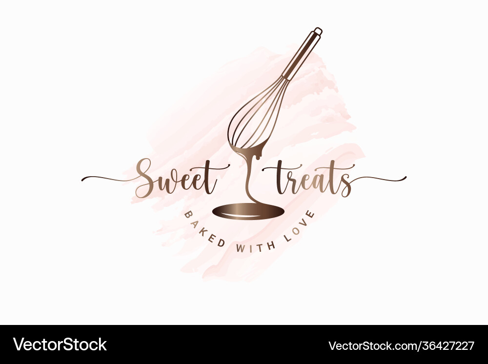 Wire whisk and chocolate for bakery cooking Vector Image