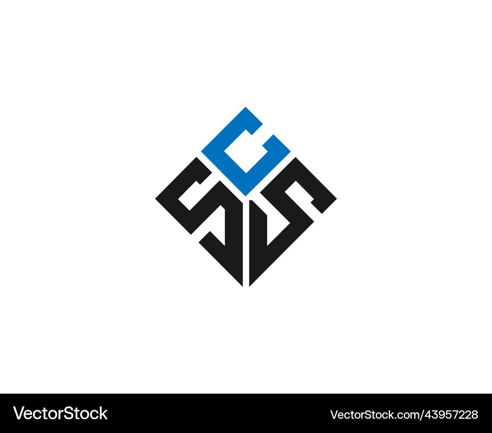 Css and ssc minimalist unique logo Royalty Free Vector Image