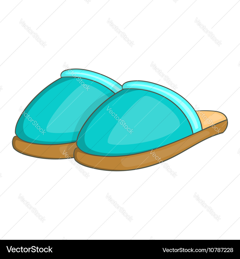 Home slippers icon cartoon style Royalty Free Vector Image