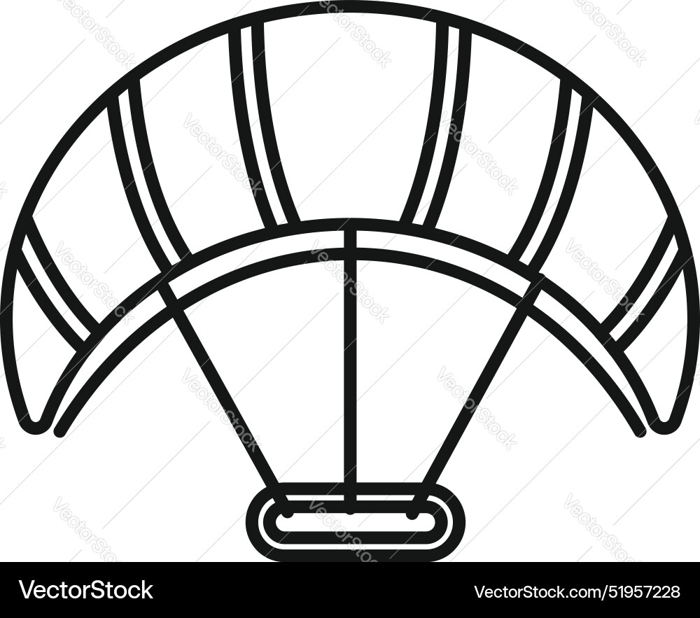 Paraglider flying on white background extreme Vector Image