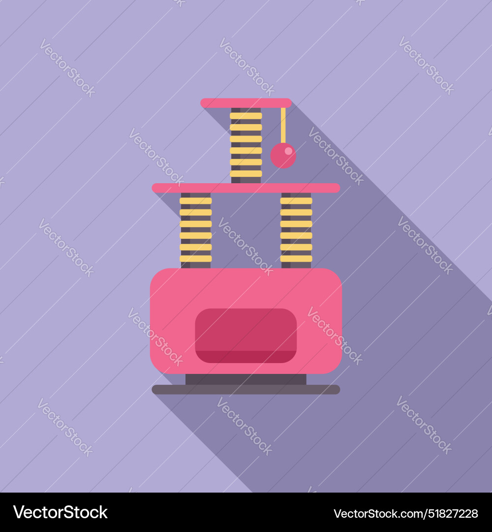 Pink cat tree with scratching posts for cats Vector Image