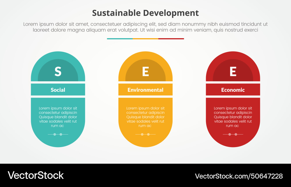 See sustainable development infographic concept Vector Image