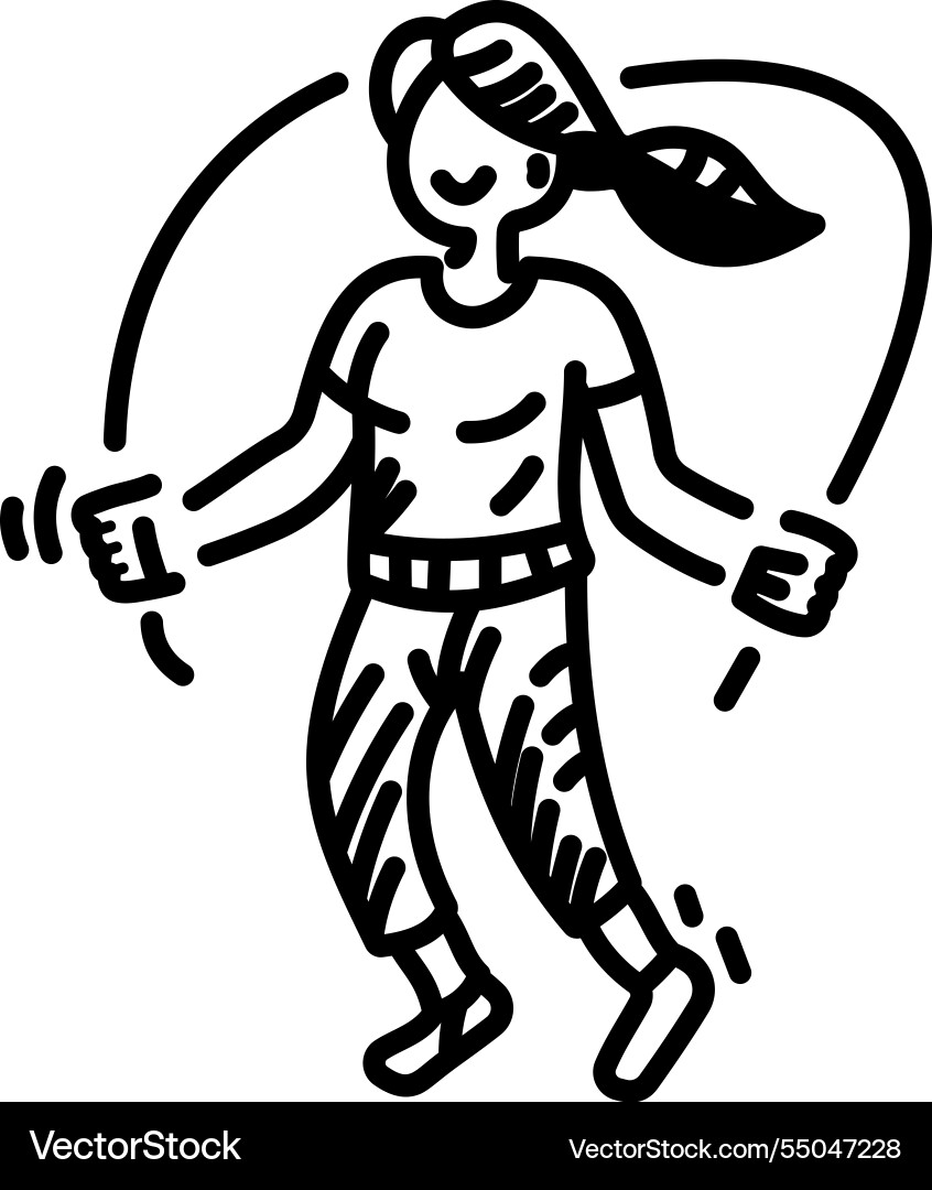Skipping rope Royalty Free Vector Image - VectorStock