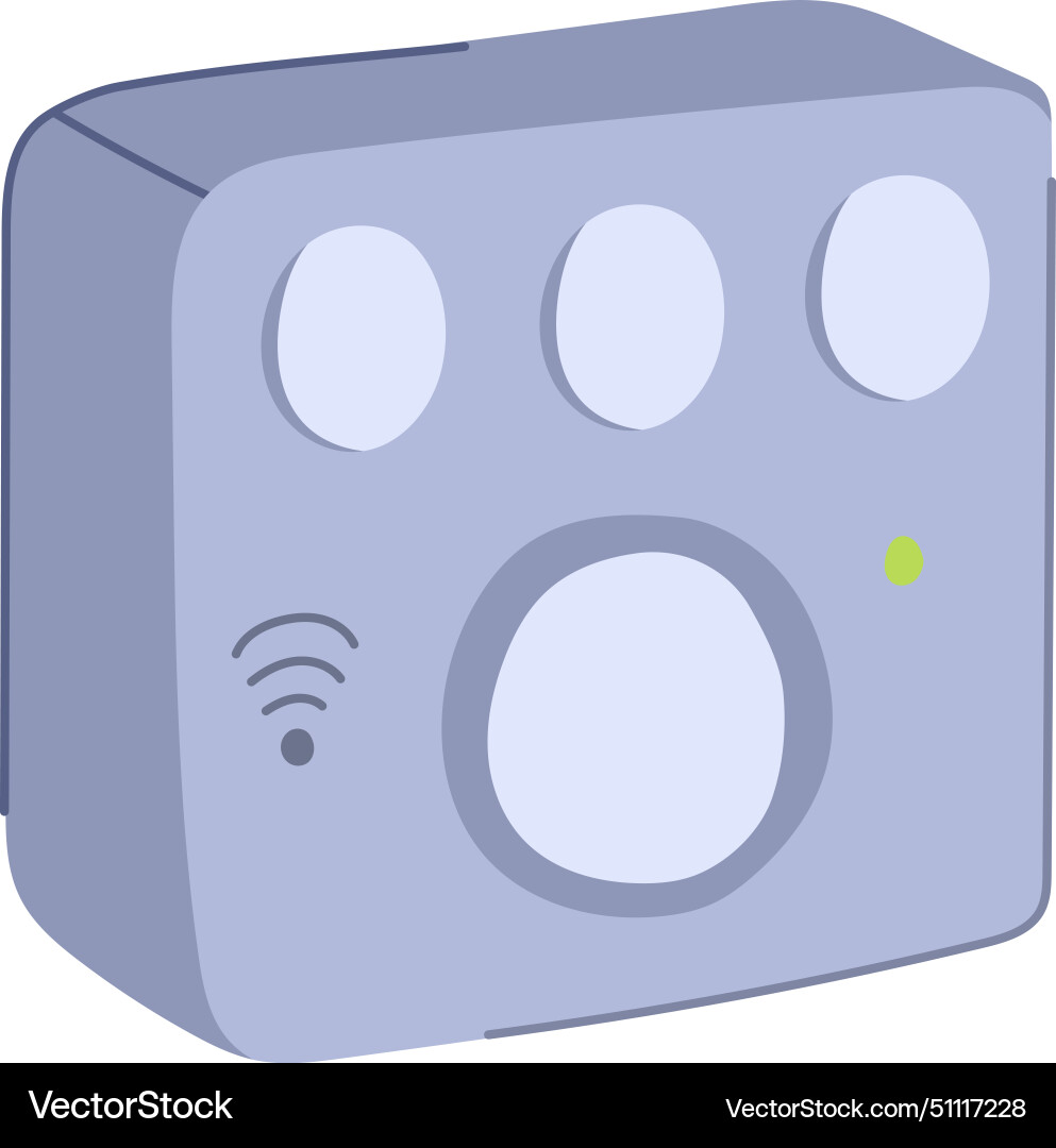 Technology smart home hub cartoon Royalty Free Vector Image
