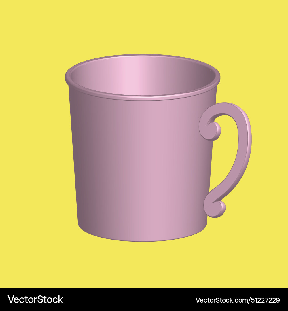 3d coffee mug design Royalty Free Vector Image