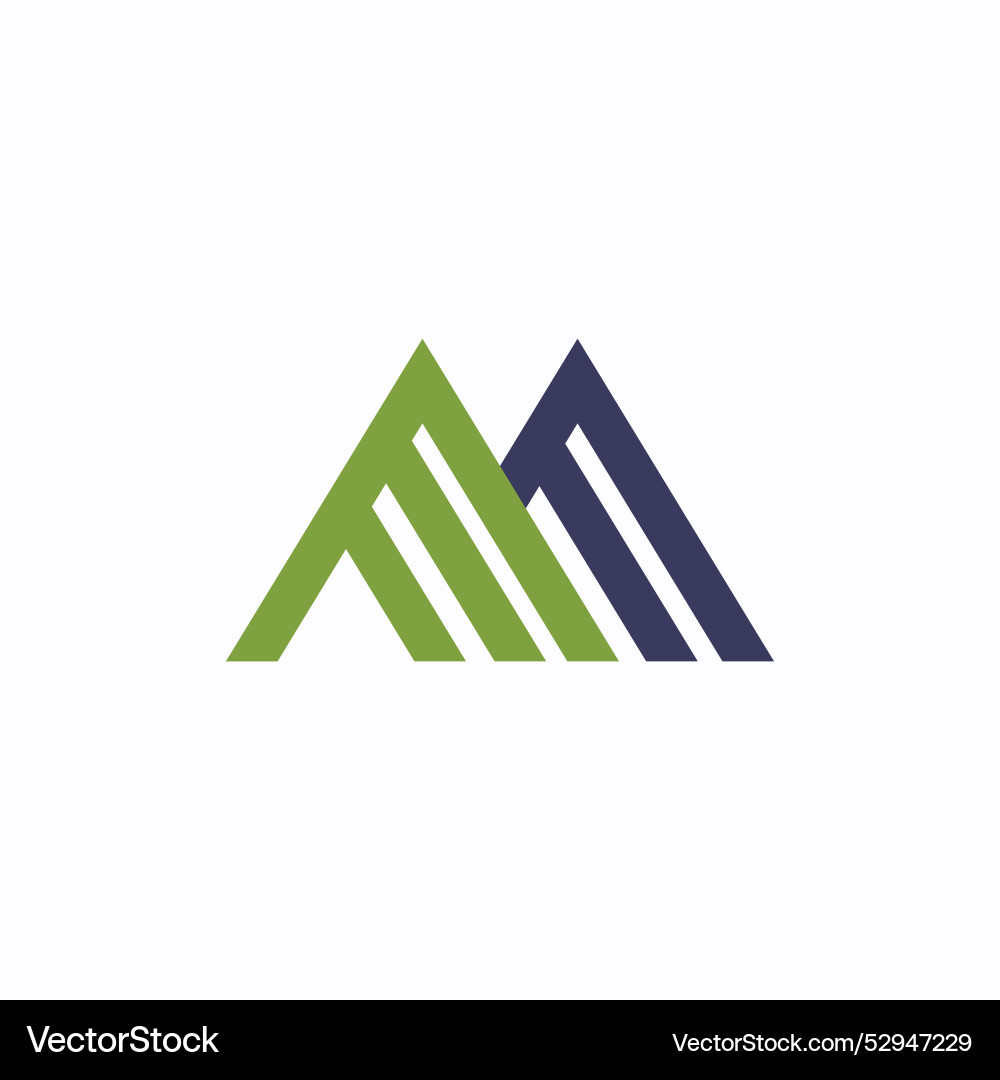 Aam logo design initial letter monogram Royalty Free Vector