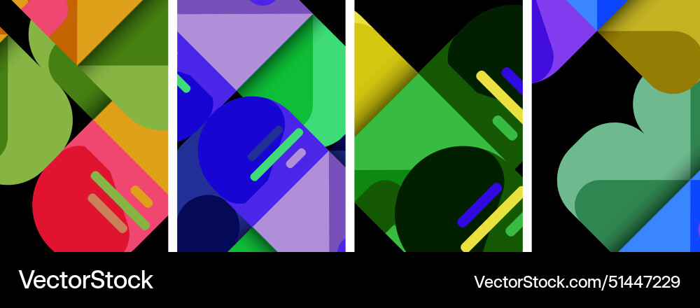 Balance movement geometric backgrounds poster Vector Image