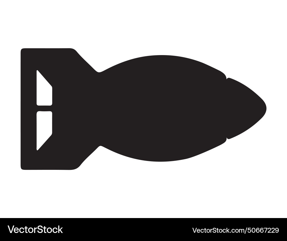 Big bomb silhouette art Royalty Free Vector Image