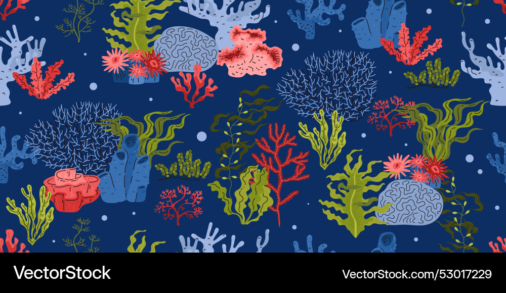 Colorful coral reef Royalty Free Vector Image - VectorStock