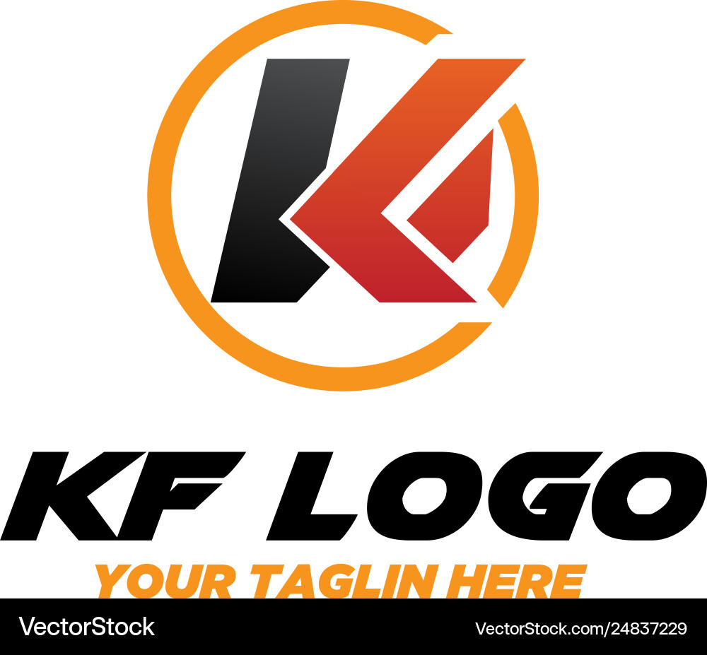 K f logo designs Royalty Free Vector Image - VectorStock