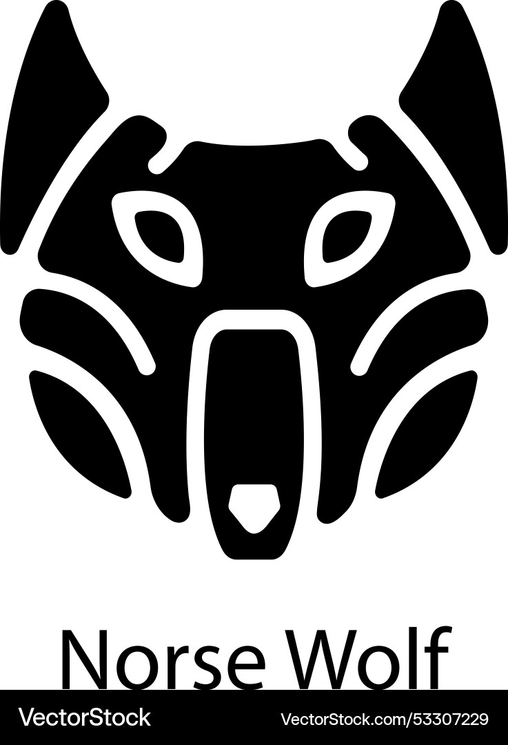 Norse wolf Royalty Free Vector Image - VectorStock