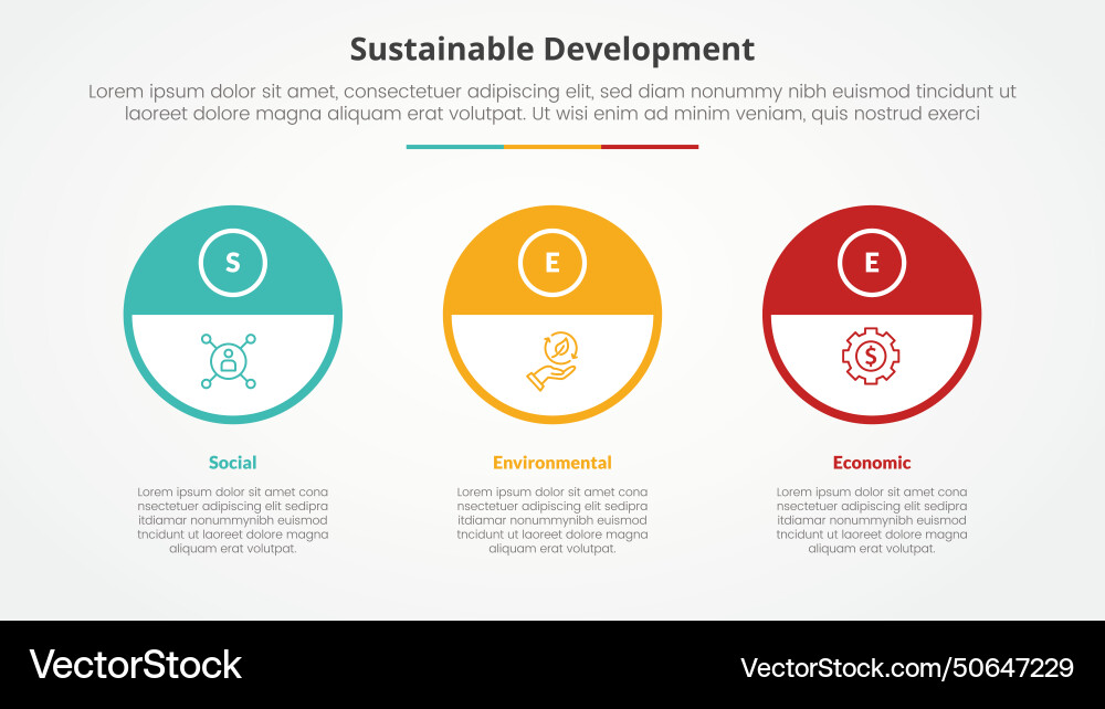 See sustainable development infographic concept Vector Image