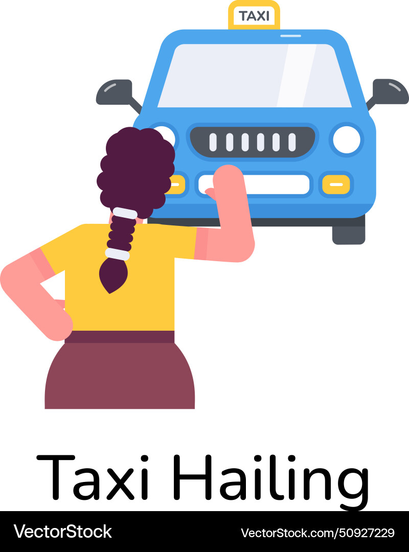 Taxi hailing Royalty Free Vector Image - VectorStock
