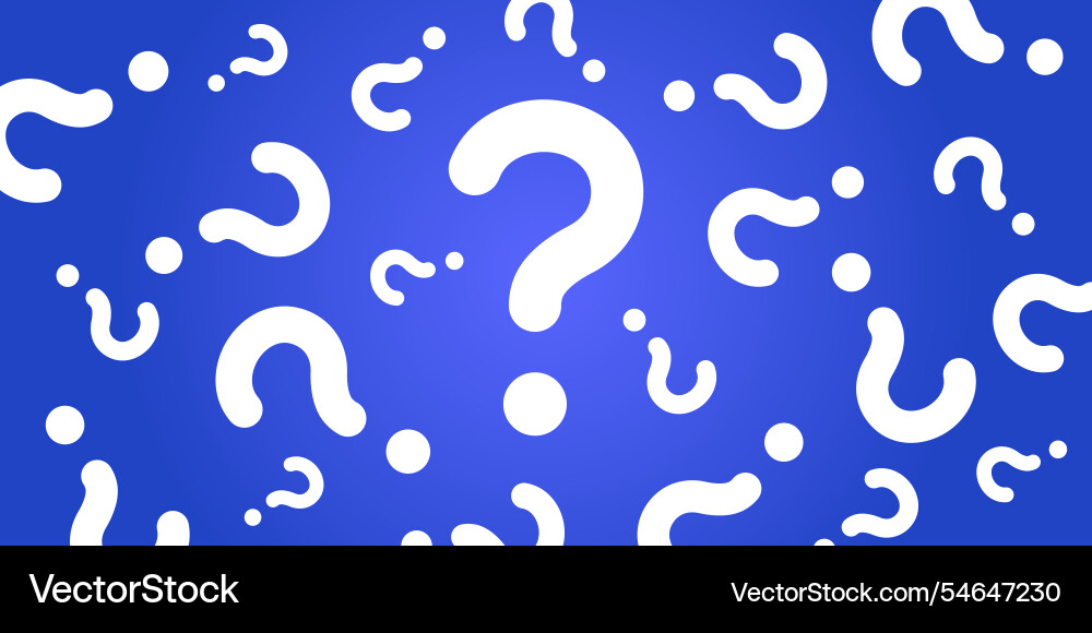 A poster with question marks Royalty Free Vector Image