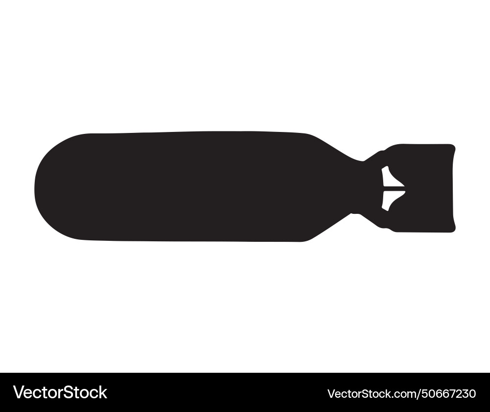 Big bomb silhouette art Royalty Free Vector Image