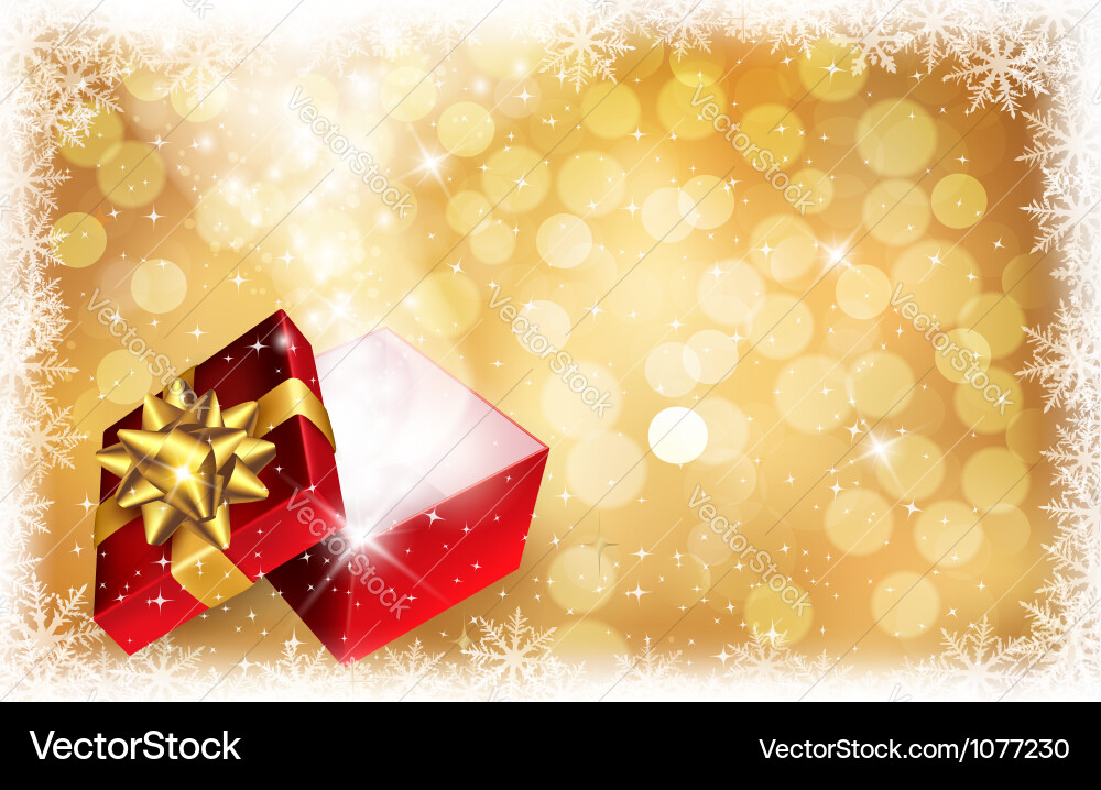 Christmas gift box Royalty Free Vector Image - VectorStock