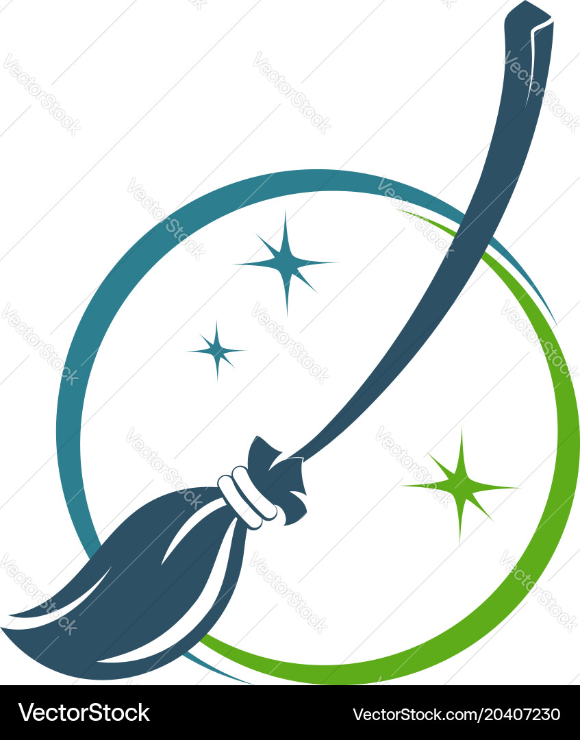 Cleaning Broom Icon Royalty Free Vector Image - VectorStock