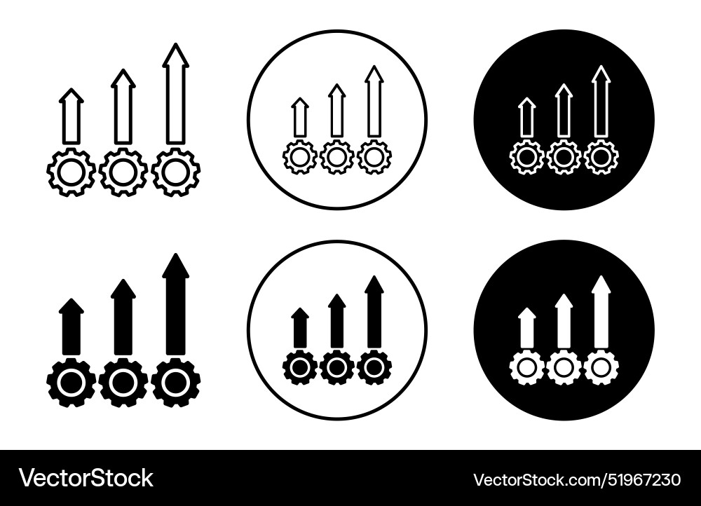 Improve symbol icon sign collection in white Vector Image