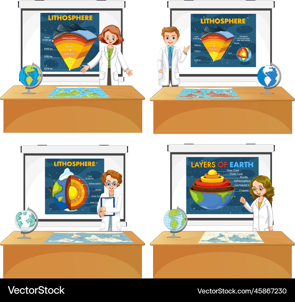 Layers of the earth concept Royalty Free Vector Image